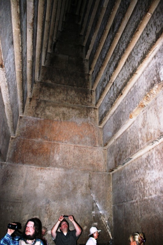 Inside one of the chambers in the Red Pyramid - Hidden Inca Tours