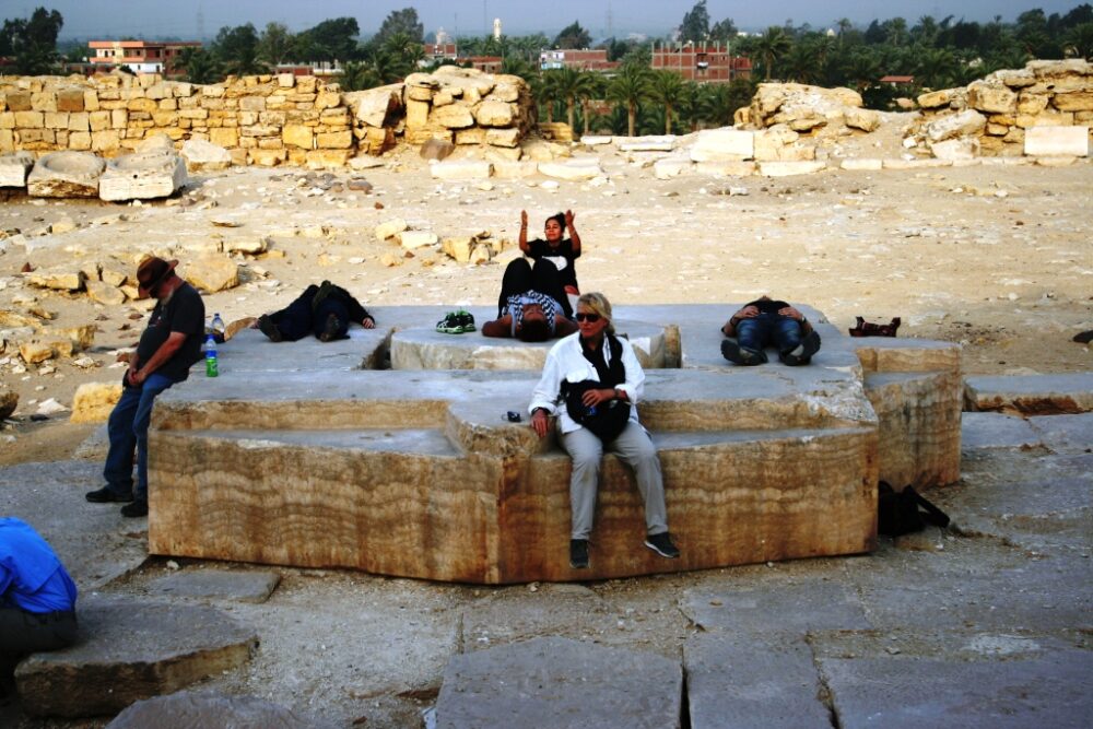 Stephen Mehler and our tour group at Abu Ghurab - Hidden Inca Tours