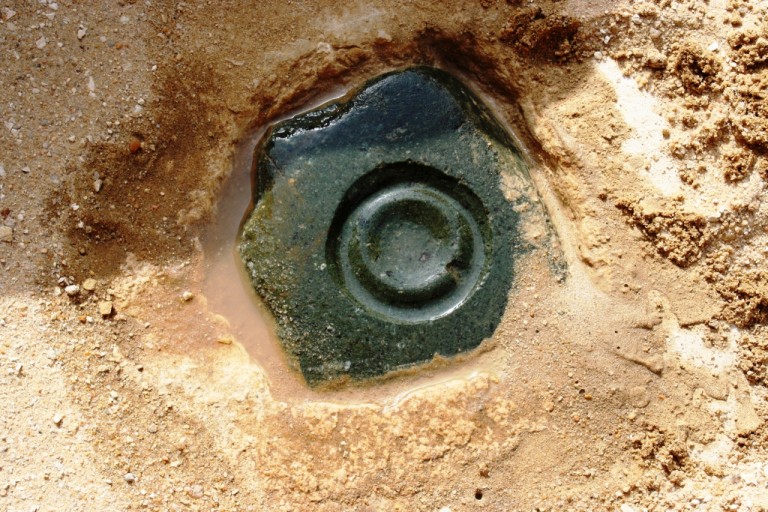 Strange embedded stone artifact in the floor of ancient temple - Hidden ...